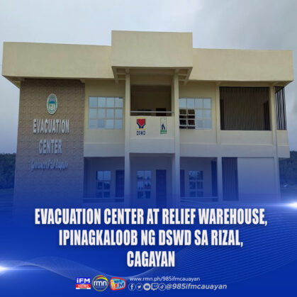 EVACUATION CENTER AT RELIEF WAREHOUSE, IPINAGKALOOB NG DSWD SA RIZAL ...