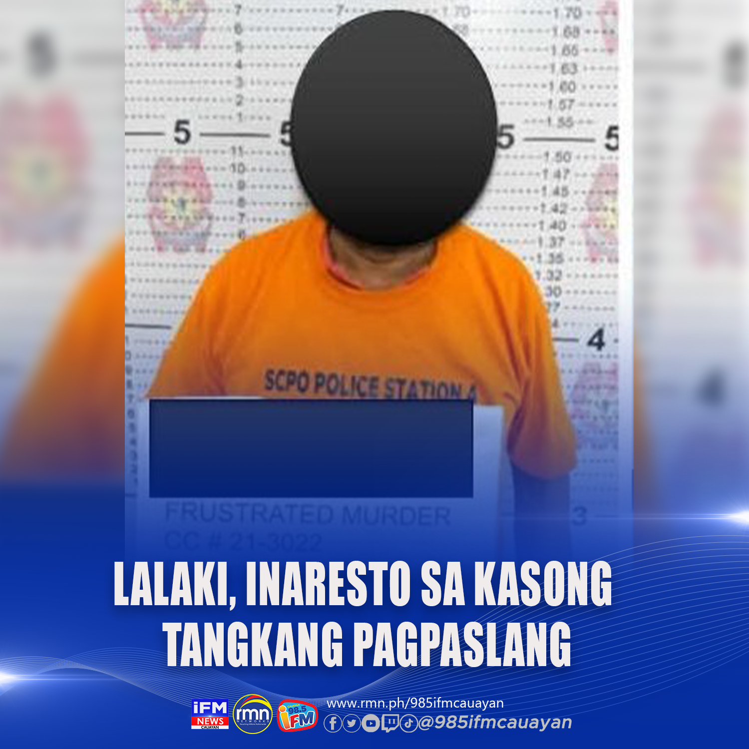 LALAKI, INARESTO SA KASONG TANGKANG PAGPASLANG - RMN Networks
