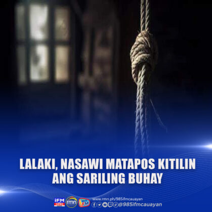 LALAKI, NASAWI MATAPOS KITILIN ANG SARILING BUHAY - RMN Networks