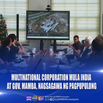 MULTINATIONAL CORPORATION MULA INDIA AT GOV. MAMBA, NAGSAGAWA NG ...