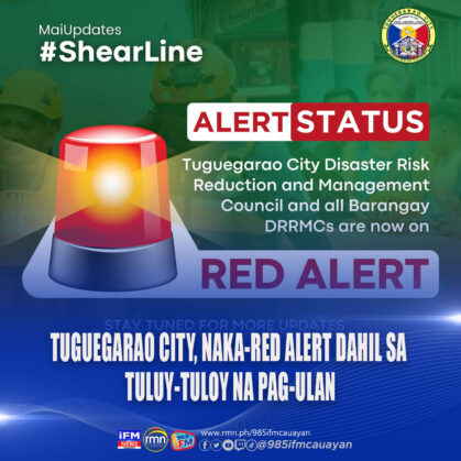 TUGUEGARAO CITY, NAKA-RED ALERT DAHIL SA TULUY-TULOY NA PAG-ULAN - RMN Networks