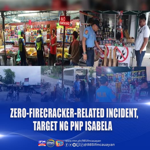 ZERO-FIRECRACKER-RELATED INCIDENT, TARGET NG PNP ISABELA - RMN Networks