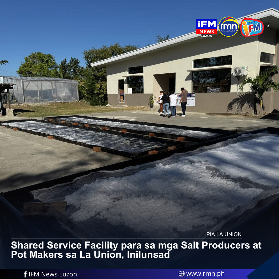 SHARED SERVICE FACILITY PARA SA MGA SALT PRODUCERS AT POT MAKERS SA LA UNION, INILUNSAD - RMN ...