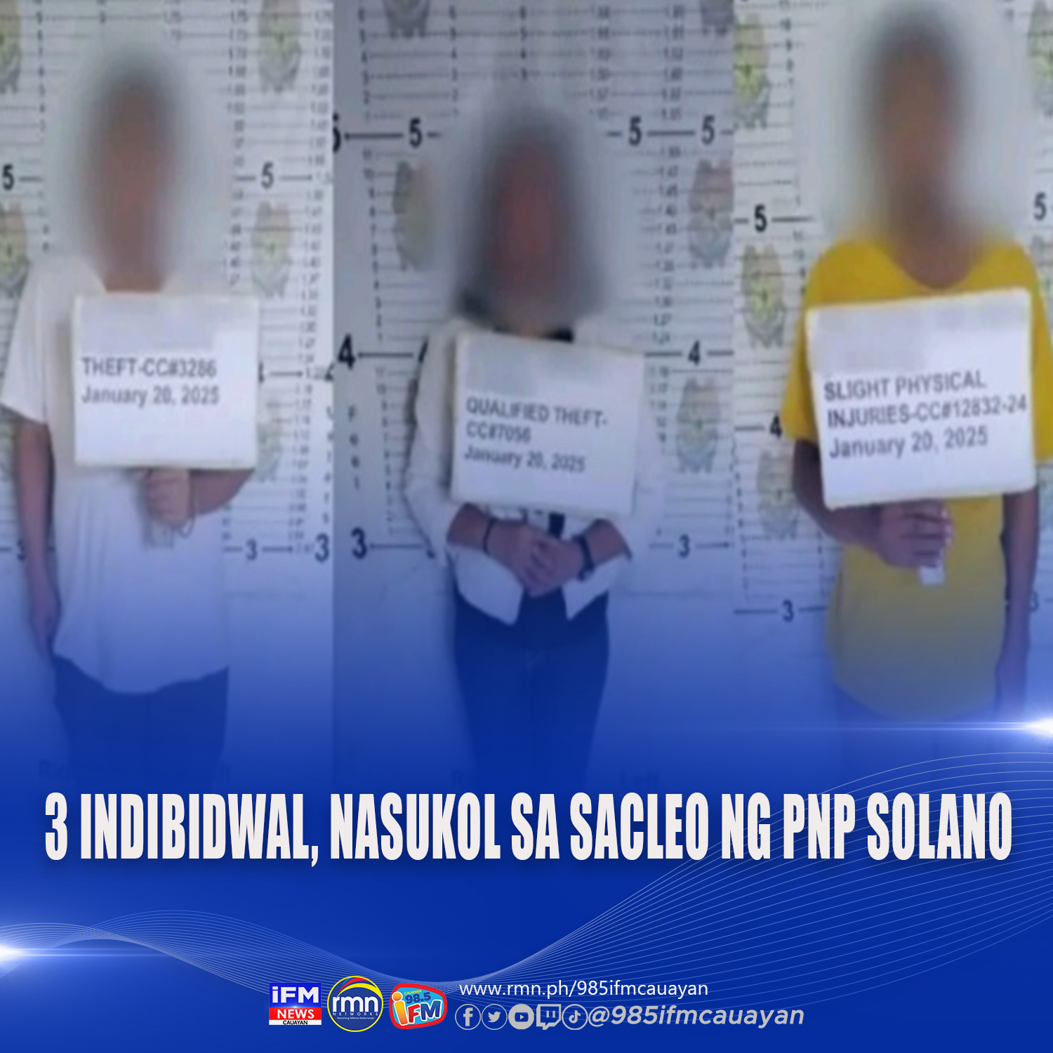 3 INDIBIDWAL, NASUKOL SA SACLEO NG PNP SOLANO - RMN Networks