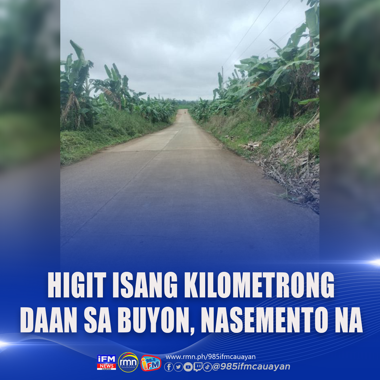 𝗛𝗜𝗚𝗜𝗧 𝗜𝗦𝗔𝗡𝗚 𝗞𝗜𝗟𝗢𝗠𝗘𝗧𝗥𝗢𝗡𝗚 𝗗𝗔𝗔𝗡 𝗦𝗔 𝗕𝗨𝗬𝗢𝗡, 𝗡𝗔𝗦𝗘𝗠𝗘𝗡𝗧𝗢 𝗡𝗔 - RMN Networks