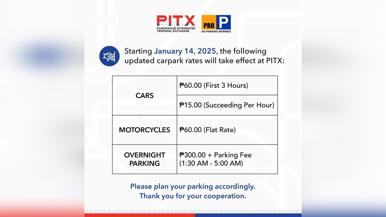 Bagong parking rates sa PITX, epektibo na ngayong araw - RMN Networks