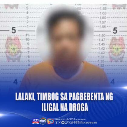 LALAKI, TIMBOG SA PAGBEBENTA NG ILIGAL NA DROGA - RMN Networks