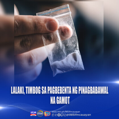 LALAKI, TIMBOG SA PAGBEBENTA NG PINAGBABAWAL NA GAMOT - RMN Networks