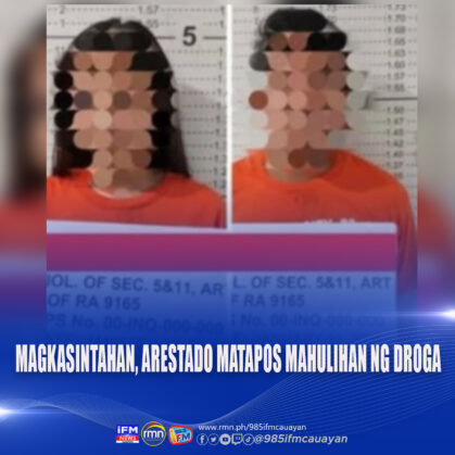 MAGKASINTAHAN, ARESTADO MATAPOS MAHULIHAN NG DROGA - RMN Networks