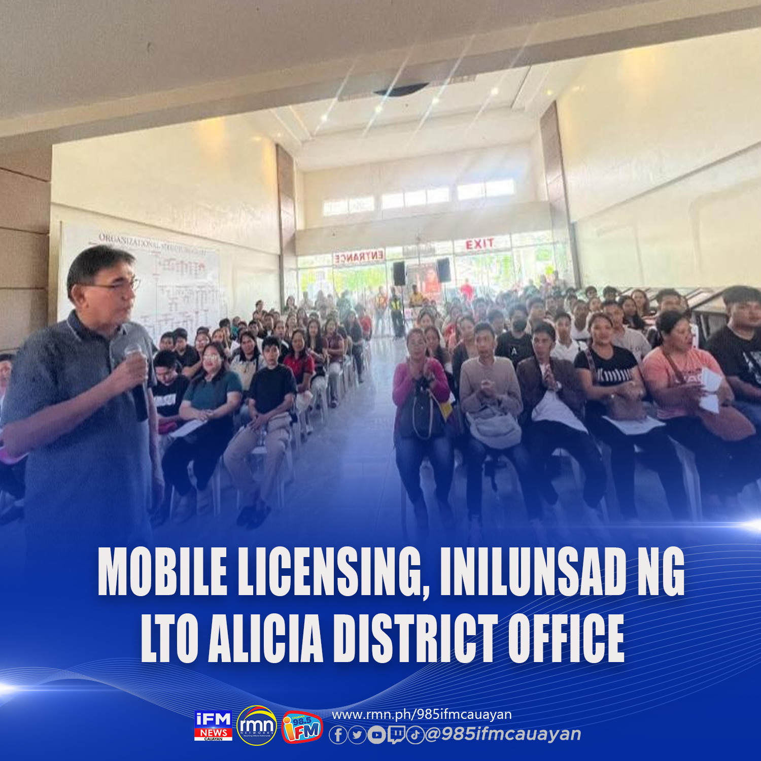 MOBILE LICENSING, INILUNSAD NG LTO ALICIA DISTRICT OFFICE - RMN Networks