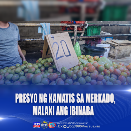 PRESYO NG KAMATIS SA MERKADO, MALAKI ANG IBINABA - RMN Networks