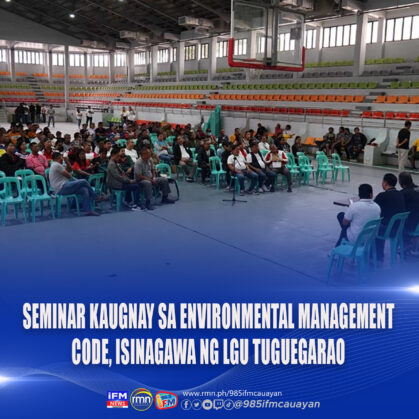 SEMINAR KAUGNAY SA ENVIRONMENTAL MANAGEMENT CODE, ISINAGAWA NG LGU ...