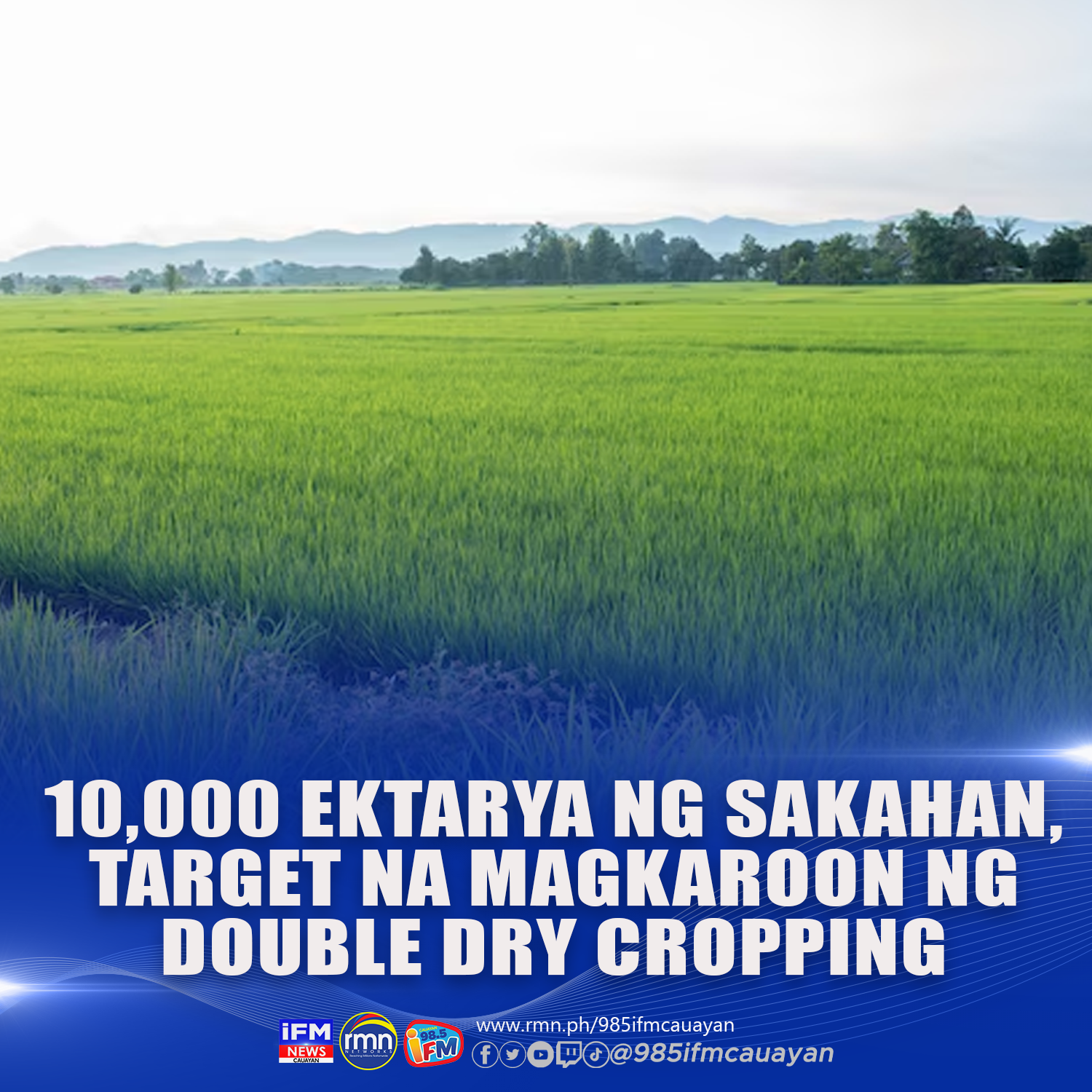 10,000 EKTARYA NG SAKAHAN, TARGET NA MAGKAROON NG DOUBLE DRY CROPPING ...