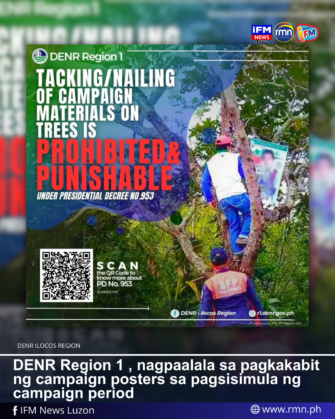 DENR REGION 1 , NAGPAALALA SA PAGKAKABIT NG CAMPAIGN POSTERS SA ...