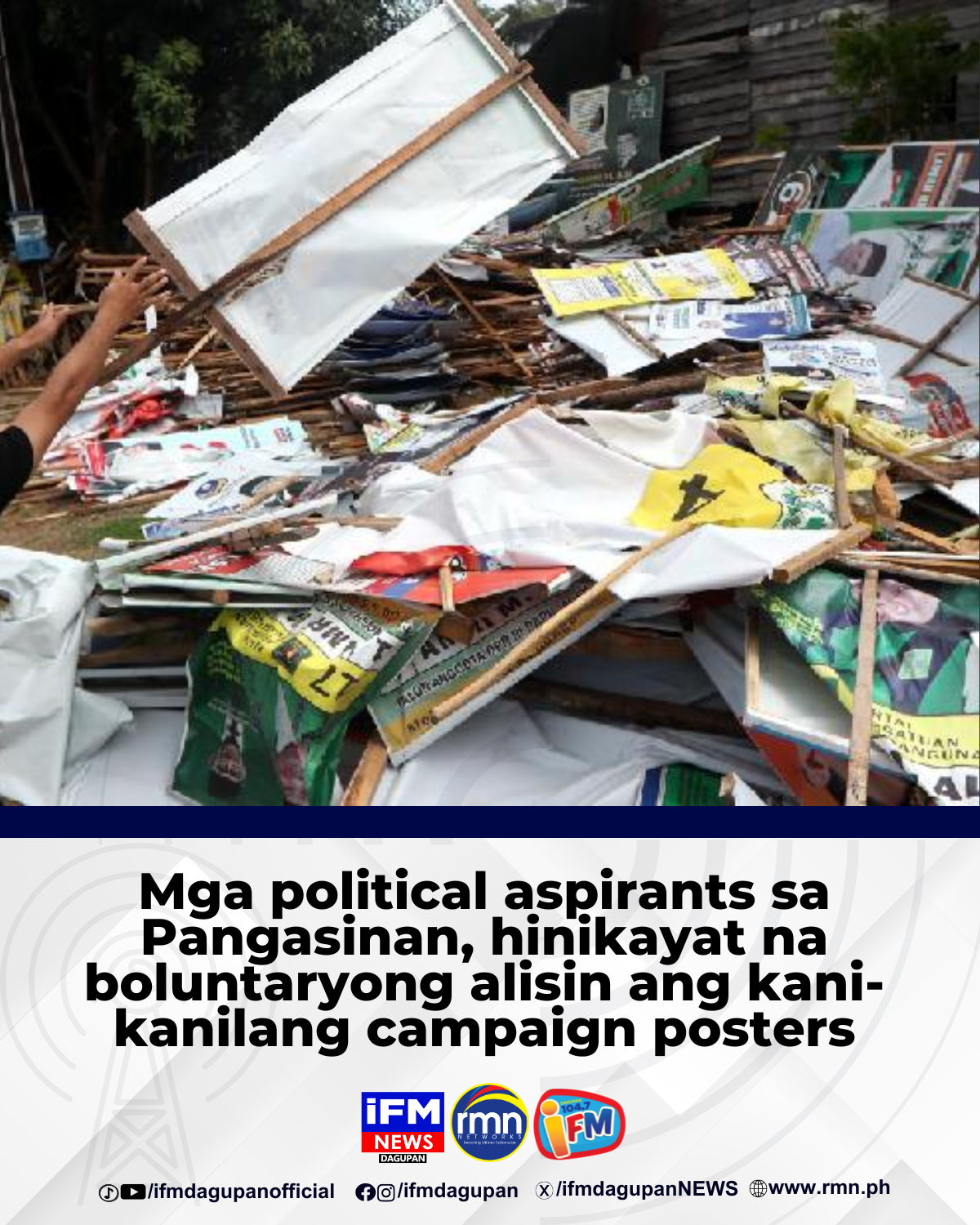 MGA POLITICAL ASPIRANTS SA PANGASINAN, HINIKAYAT NA BOLUNTARYONG ALISIN ANG KANI-KANILANG ...