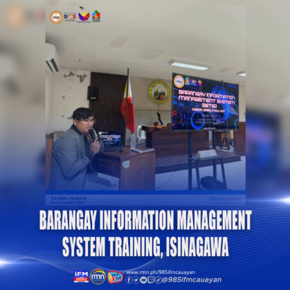 BARANGAY INFORMATION MANAGEMENT SYSTEM TRAINING, ISINAGAWA - RMN Networks