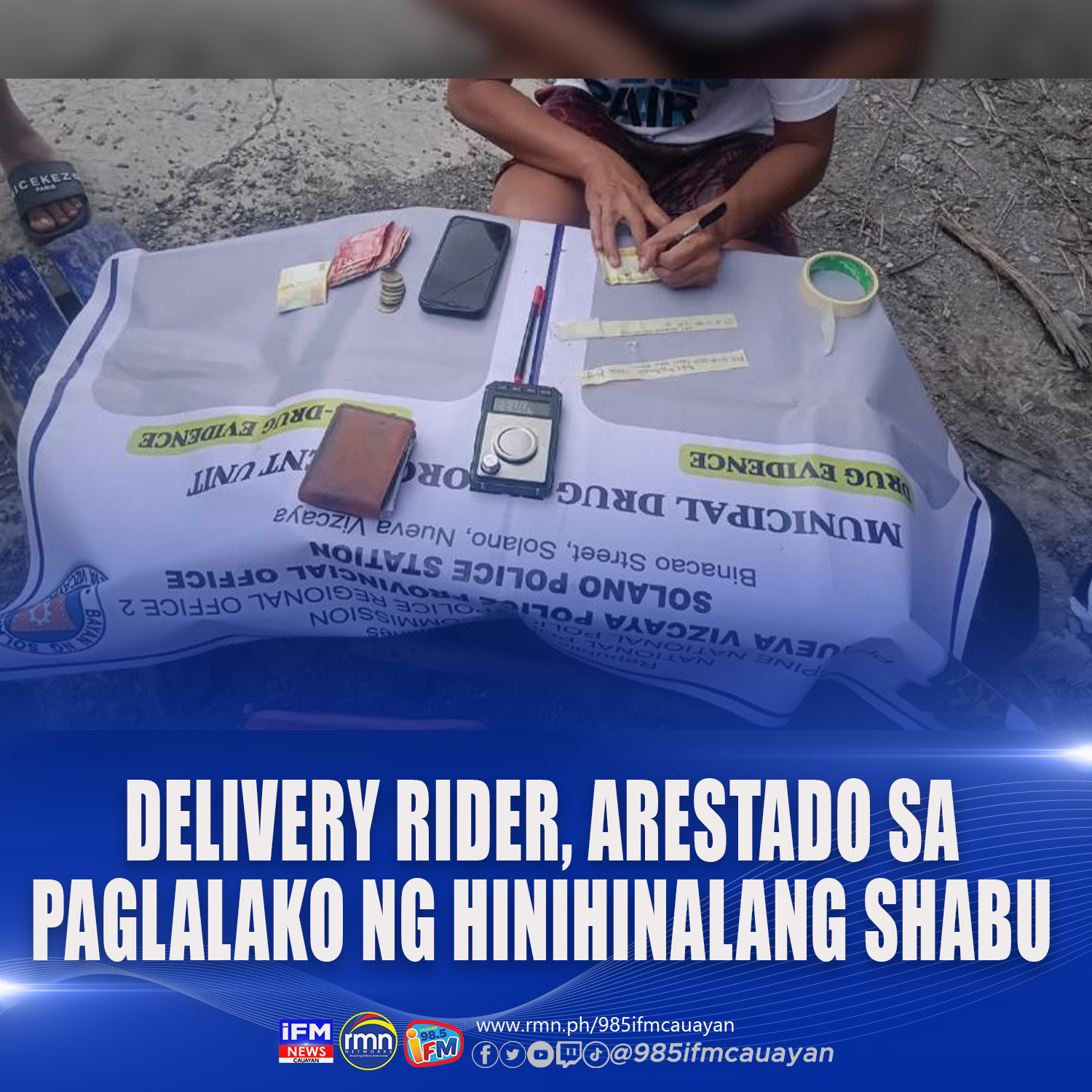 DELIVERY RIDER, ARESTADO SA PAGLALAKO NG HINIHINALANG SHABU - RMN Networks