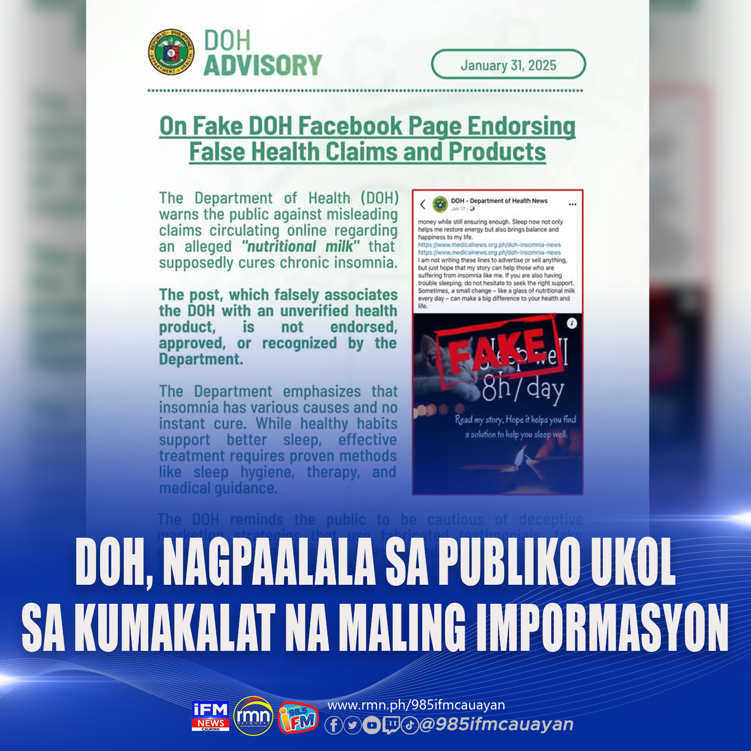 𝗗𝗢𝗛, 𝗡𝗔𝗚𝗣𝗔𝗔𝗟𝗔𝗟𝗔 𝗦𝗔 𝗣𝗨𝗕𝗟𝗜𝗞𝗢 𝗨𝗞𝗢𝗟 𝗦𝗔 𝗞𝗨𝗠𝗔𝗞𝗔𝗟𝗔𝗧 𝗡𝗔 𝗠𝗔𝗟𝗜𝗡𝗚 𝗜𝗠𝗣𝗢𝗥𝗠𝗔𝗦𝗬𝗢𝗡 - RMN Networks
