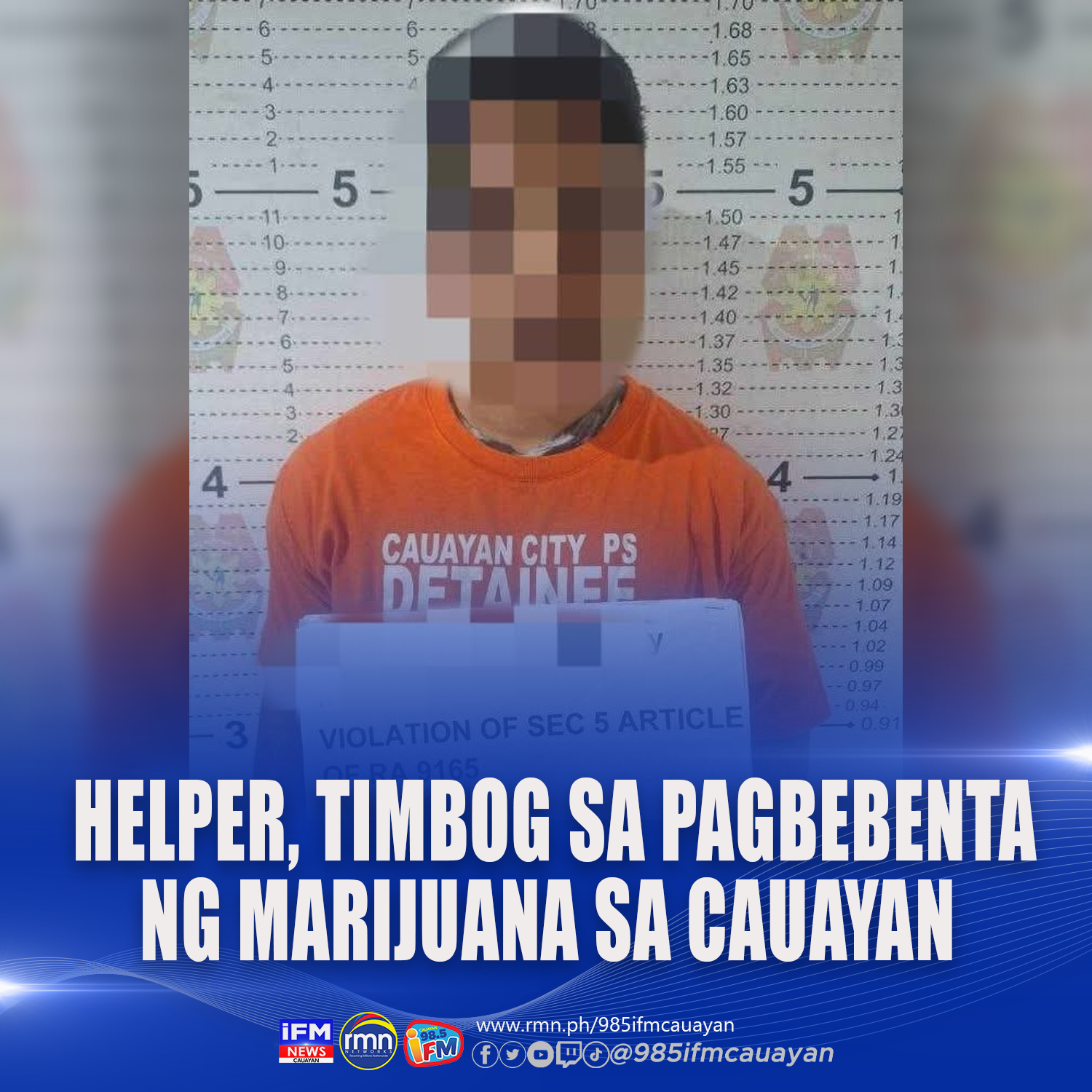 HELPER, TIMBOG SA PAGBEBENTA NG MARIJUANA SA CAUAYAN - RMN Networks