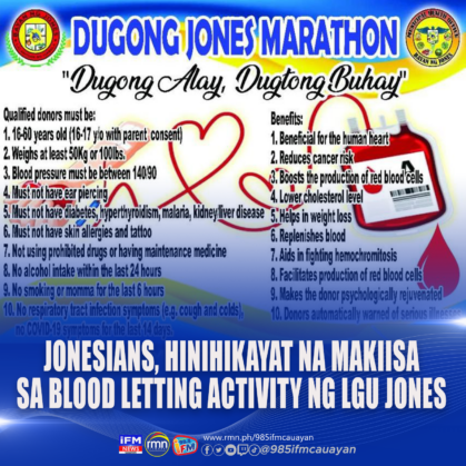 JONESIANS, HINIHIKAYAT NA MAKIISA SA BLOOD LETTING ACTIVITY NG LGU ...