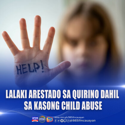 LALAKI ARESTADO SA QUIRINO DAHIL SA KASONG CHILD ABUSE - RMN Networks