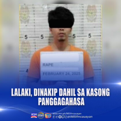 LALAKI, DINAKIP DAHIL SA KASONG PANGGAGAHASA - RMN Networks