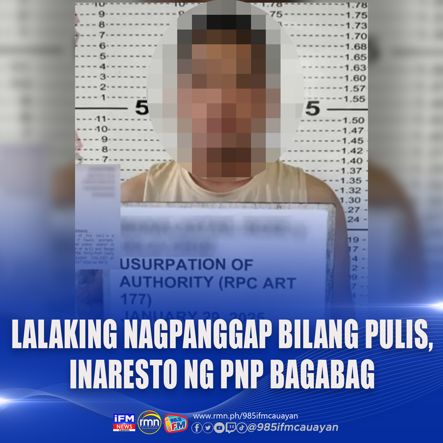 LALAKING NAGPANGGAP BILANG PULIS, INARESTO NG PNP BAGABAG - RMN Networks