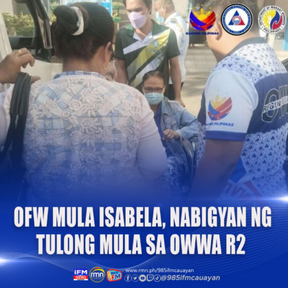 OFW MULA ISABELA, NABIGYAN NG TULONG MULA SA OWWA R2 - RMN Networks