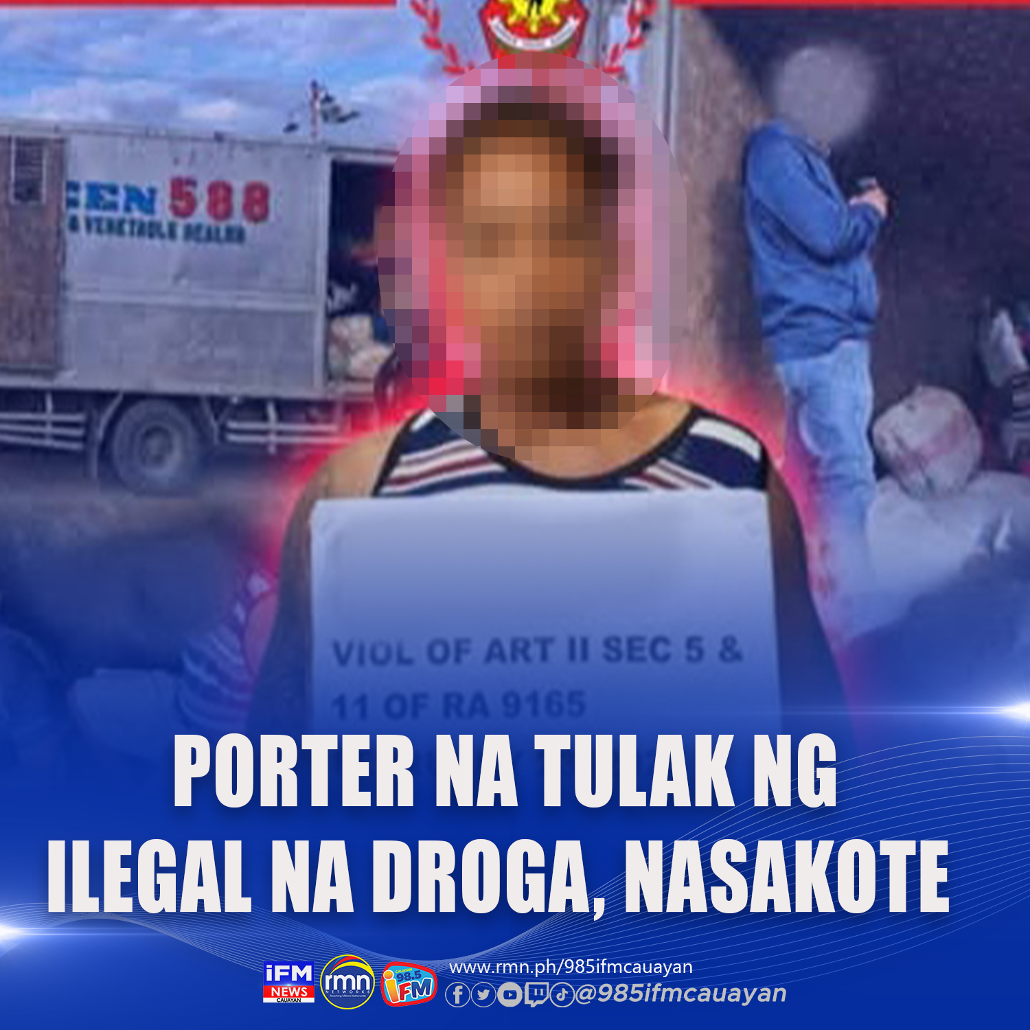 PORTER NA TULAK NG ILEGAL NA DROGA, NASAKOTE - RMN Networks