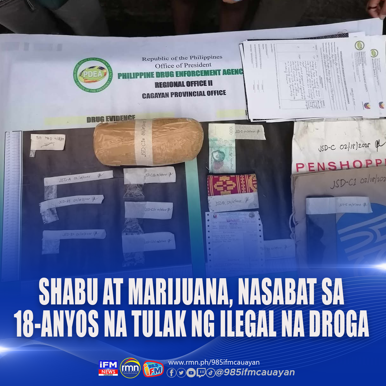 SHABU AT MARIJUANA, NASABAT SA 18-ANYOS NA TULAK NG ILEGAL NA DROGA ...