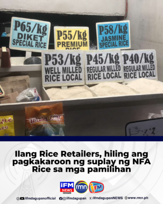 ILANG RICE RETAILERS HILING ANG PAGKAKAROON NG SUPPLY NG NFA RICE SA MGA PAMILIHAN SA PANGASINAN ...