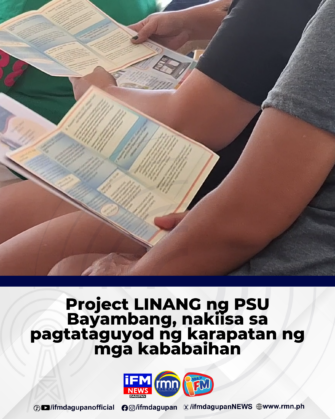 PROJECT LINANG NG PSU BAYAMBANG, NAKIISA SA PAGTATAGUYOD NG KARAPATAN NG KABABAIHAN - RMN Networks