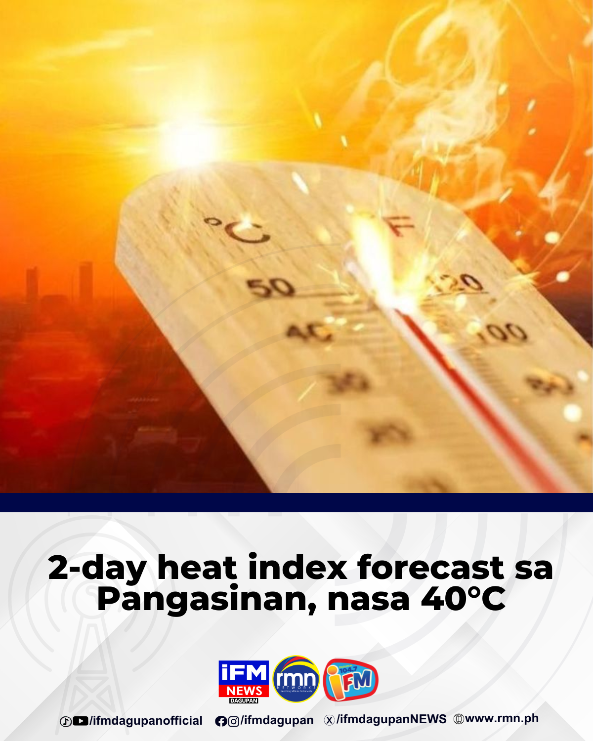 2-DAY HEAT INDEX FORECAST SA PANGASINAN, NASA 40C - RMN Networks