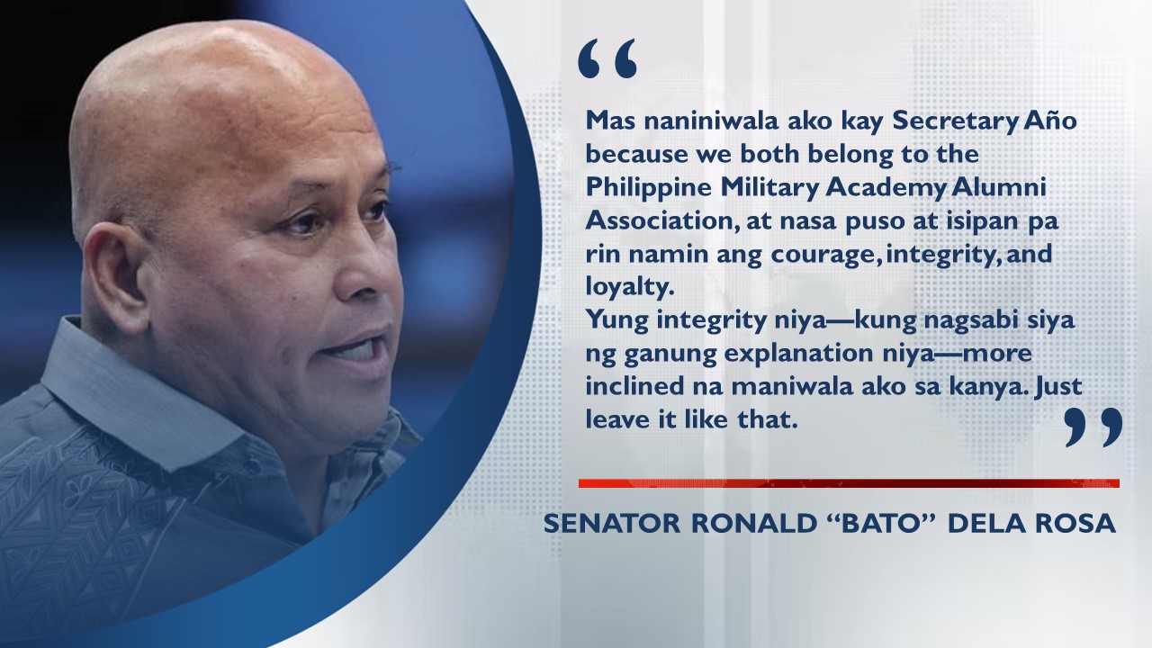 Sen. Bato dela Rosa, tiwala pa rin kay NSA Eduardo Año sa kabila ng pag-aresto ng ICC kay FPRRD ...