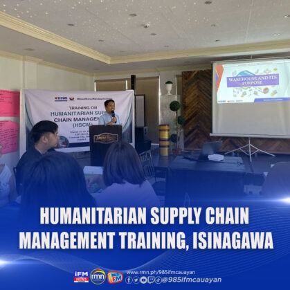 HUMANITARIAN SUPPLY CHAIN MANAGEMENT TRAINING, ISINAGAWA - RMN Networks