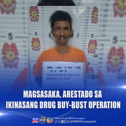 MAGSASAKA, ARESTADO SA IKINASANG DRUG BUY-BUST OPERATION - RMN Networks