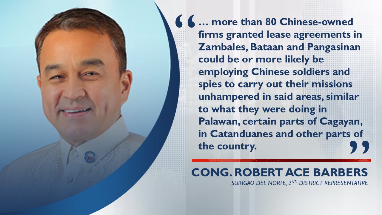 Operasyon ng 85 Chinese-owned firms sa Bataan, Zambales at Pangasinan, hiniling ng isang ...