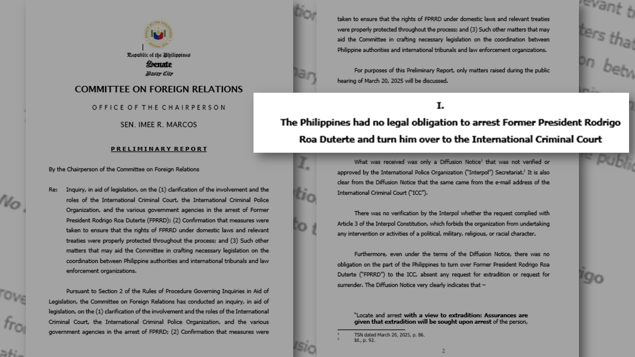Sen. Imee Marcos, inilabas na ang preliminary findings sa isinagawang ...