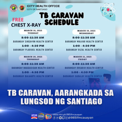 TB CARAVAN, AARANGKADA SA LUNGSOD NG SANTIAGO - RMN Networks