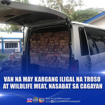 VAN NA MAY KARGANG ILIGAL NA TROSO AT WILDLIFE MEAT, NASABAT SA CAGAYAN ...