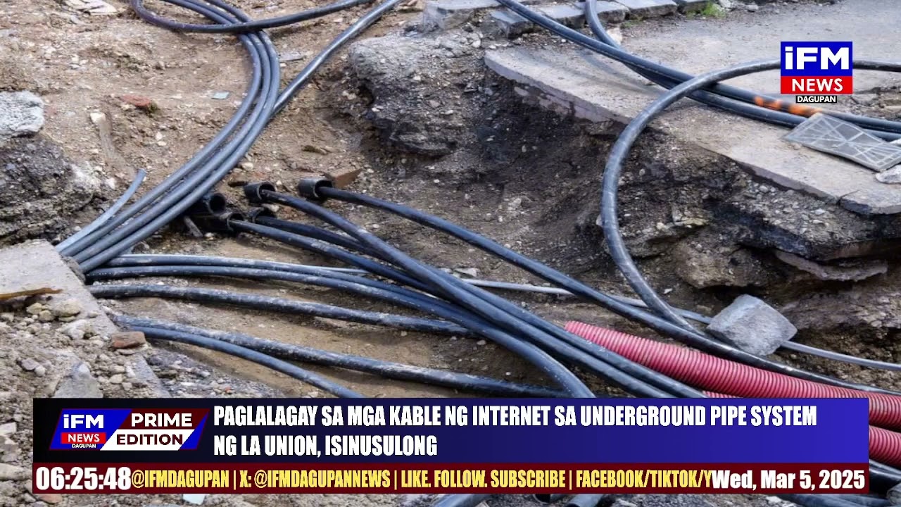 PAGLALAGAY SA MGA KABLE NG INTERNET SA UNDERGROUND PIPE SYSTEM NG LA ...