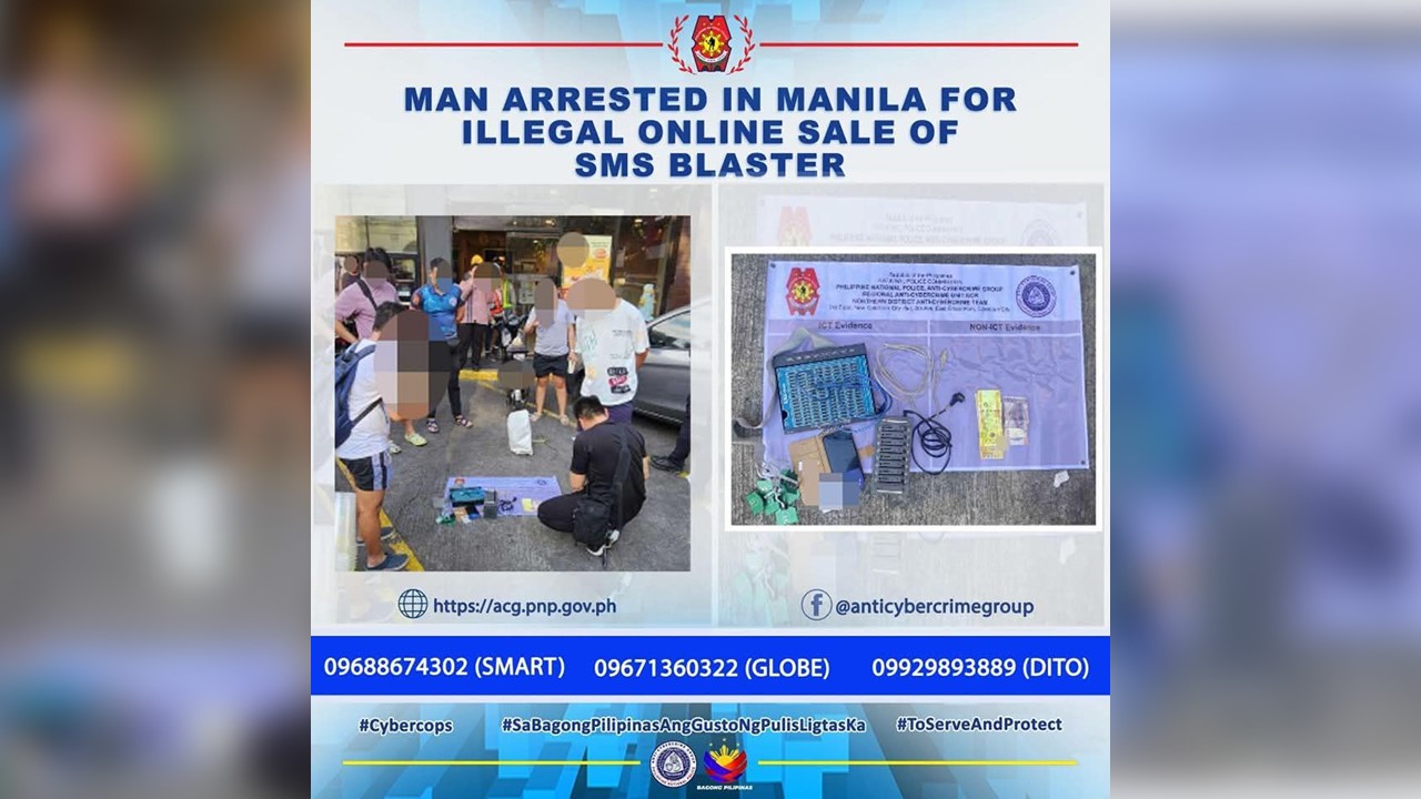 Lalaki, arestado sa bentahan ng iligal na text blaster device - RMN Networks
