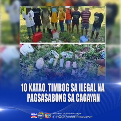10 KATAO, TIMBOG SA ILEGAL NA PAGSASABONG SA CAGAYAN - RMN Networks