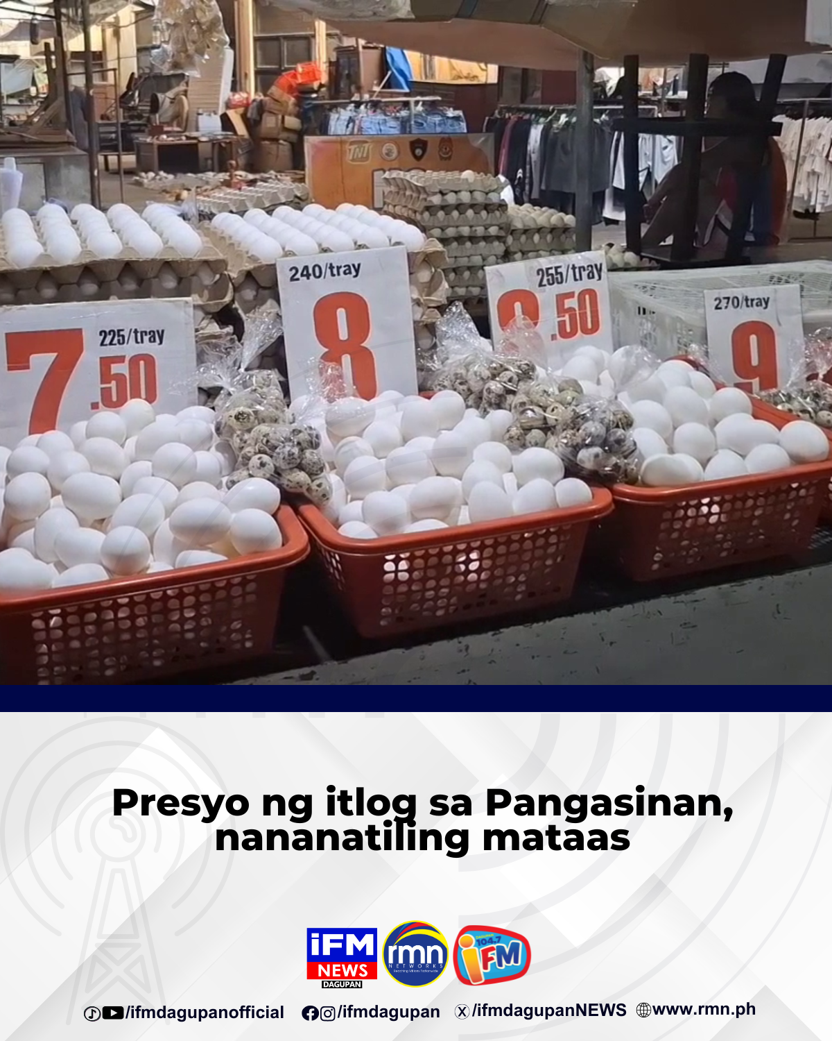 PRESYO NG ITLOG SA PANGASINAN, NANANATILING MATAAS - RMN Networks