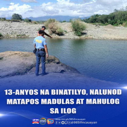 13-ANYOS NA BINATILYO, NALUNOD MATAPOS MADULAS AT MAHULOG SA ILOG - RMN Networks