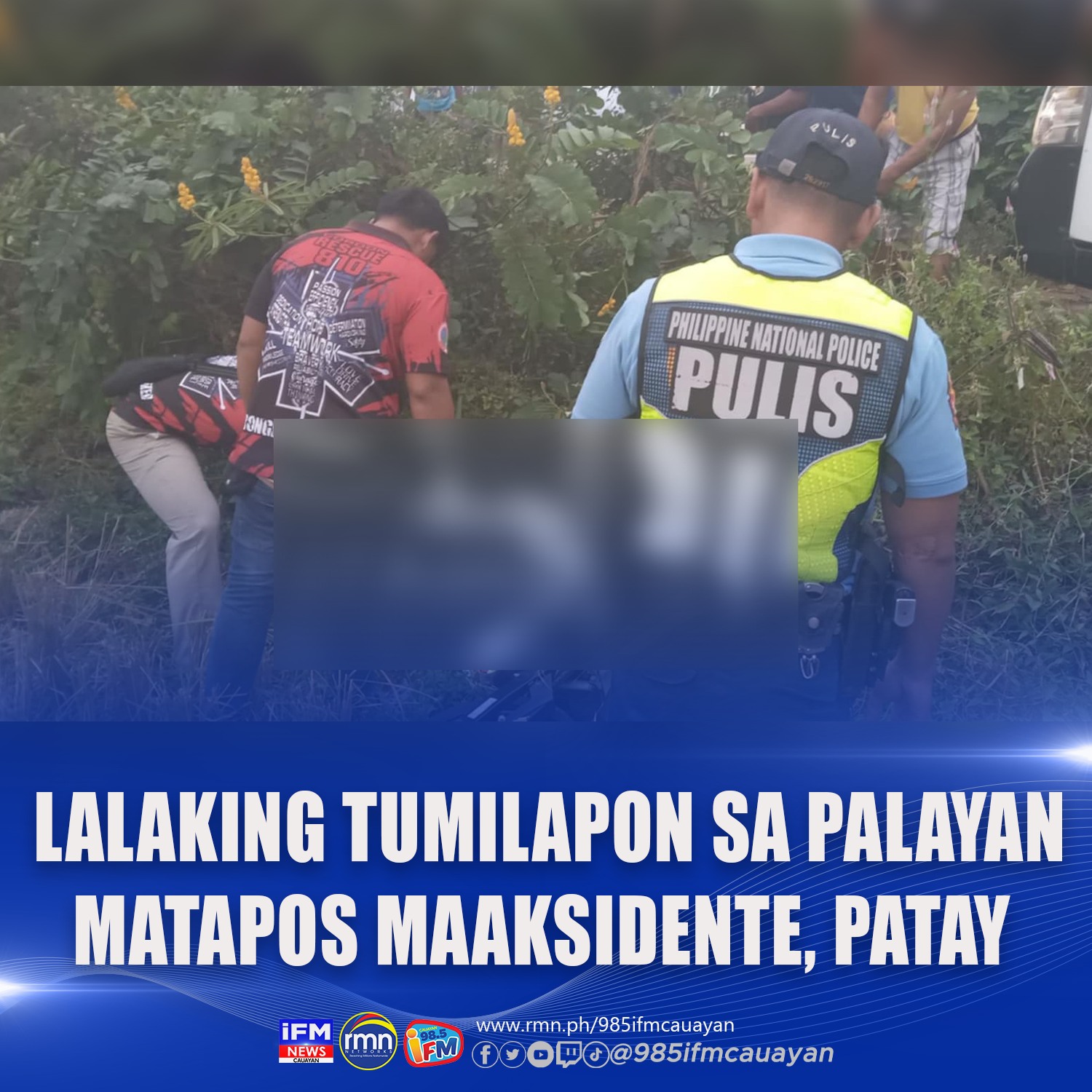 LALAKING TUMILAPON SA PALAYAN MATAPOS MAAKSIDENTE, PATAY - RMN Networks