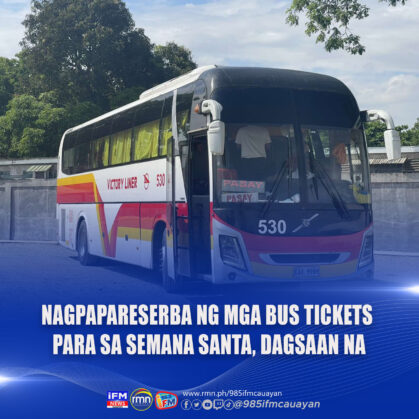 NAGPAPARESERBA NG MGA BUS TICKETS PARA SA SEMANA SANTA, DAGSAAN NA ...