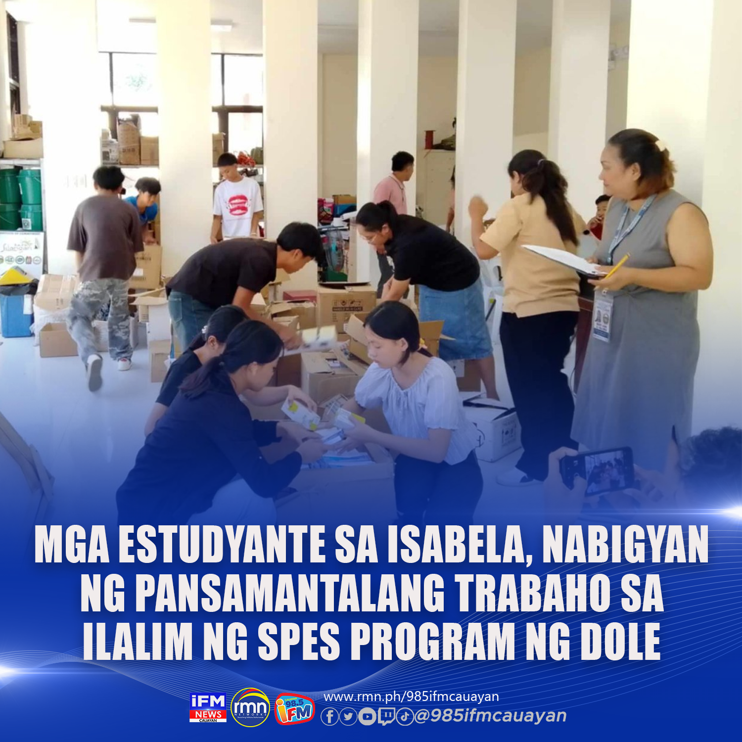 SPES PROGRAM, NAGBIGAY NG PANSAMANTALANG TRABAHO SA ESTUDYANTE SA ...