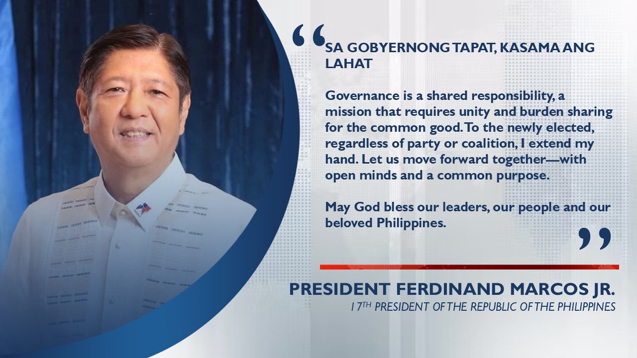 PBBM, umapela sa mga bagong halal na lider ng bansa na maging bukas sa ...