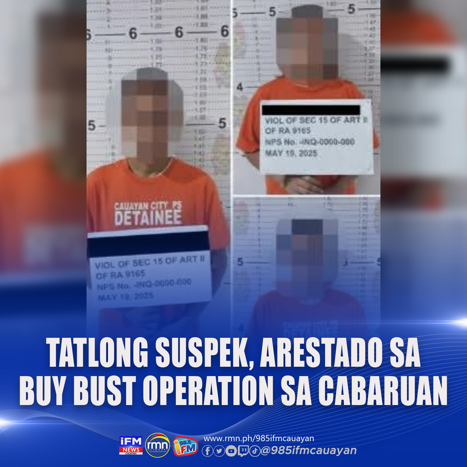TATLONG SUSPEK, ARESTADO SA BUY BUST OPERATION SA CABARUAN - RMN Networks